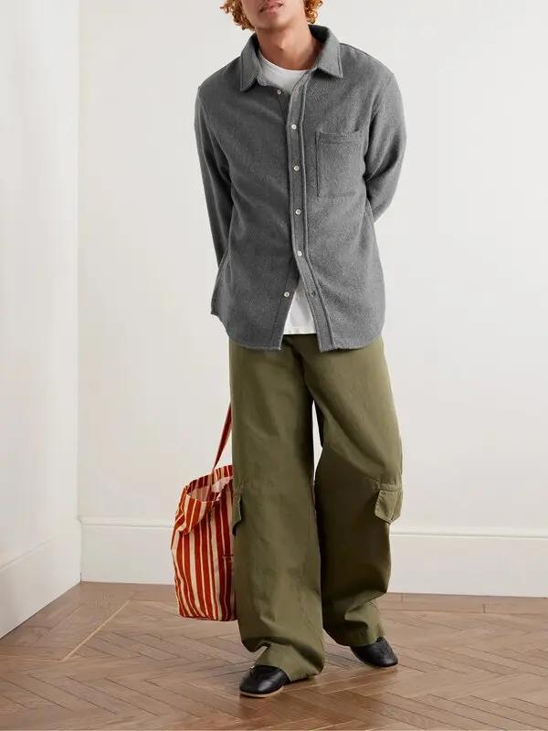 THE ELDER STATESMAN Cashmere Overshirt - Gray