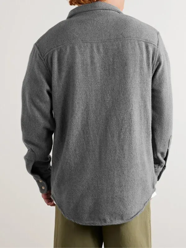 THE ELDER STATESMAN Cashmere Overshirt - Gray