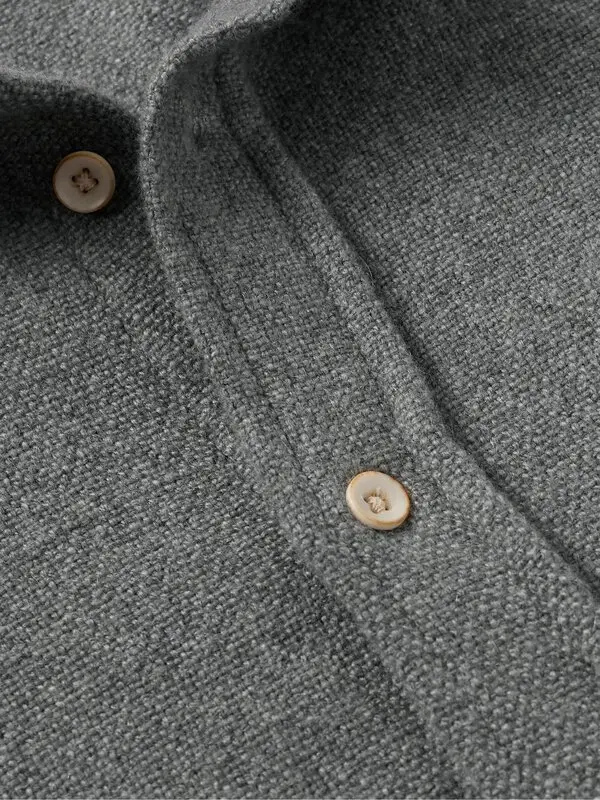 THE ELDER STATESMAN Cashmere Overshirt - Gray
