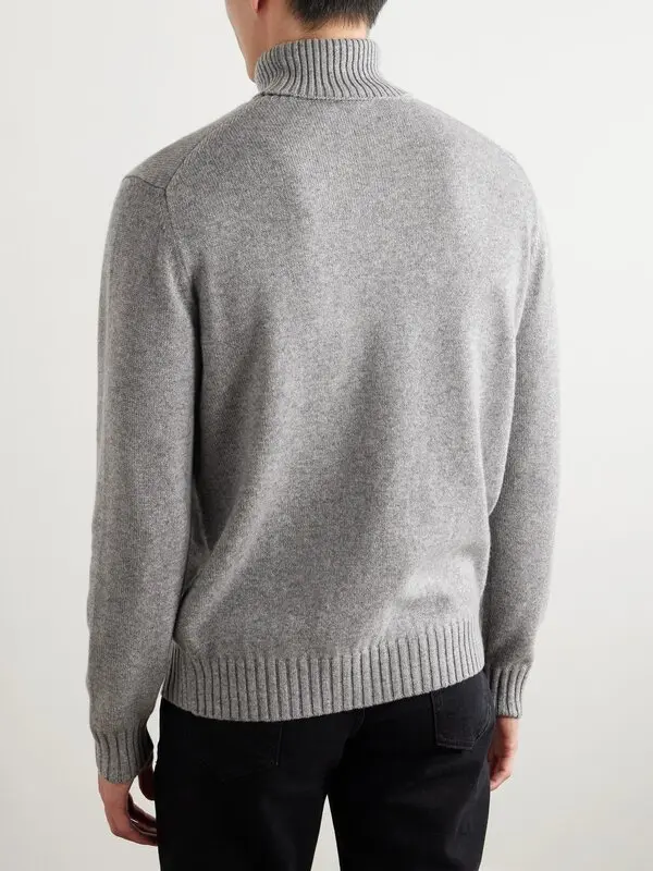 Thom Sweeney Cashmere Rollneck Sweater - Gray