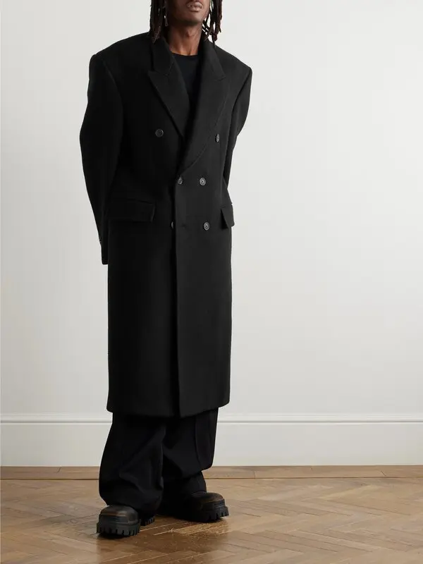 Balenciaga Oversized Double-breasted Cashmere And Wool-blend Felt Coat