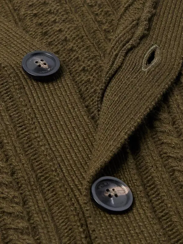Purdey Cable-knit Cashmere Cardigan