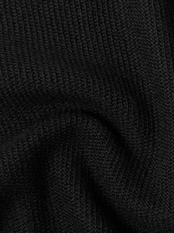 Zegna Logo-embroidered Cashmere And Silk-blend Cardigan - Black