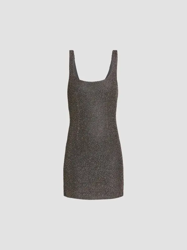 L'Agence Inori Beaded Scoopneck Minidress