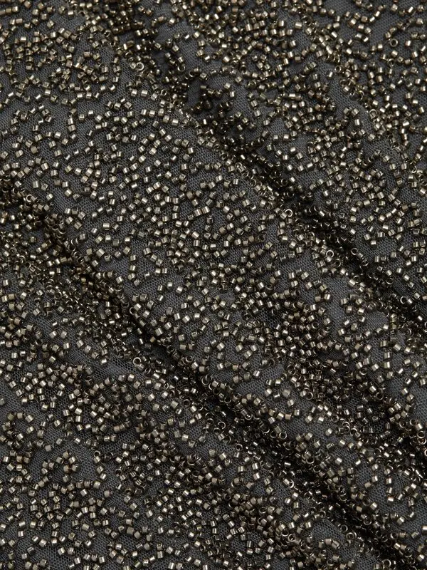 L'Agence Inori Beaded Scoopneck Minidress