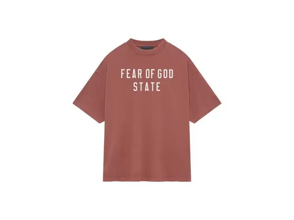 Fear Of God Essentials Heavy Crewneck Sweatshirt Tee Shirt - Crimson