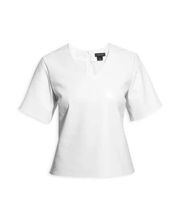 AS By DF Felicity Recycled Leather V-neck Top