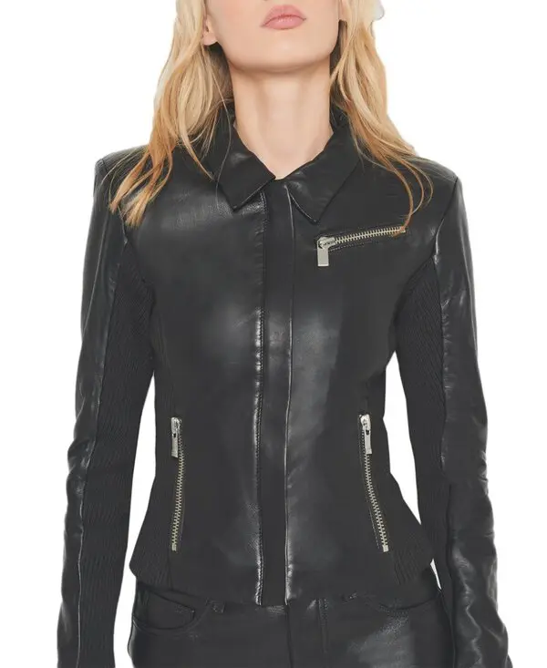 AS By DF Upcycled Fitted Leather Jacket