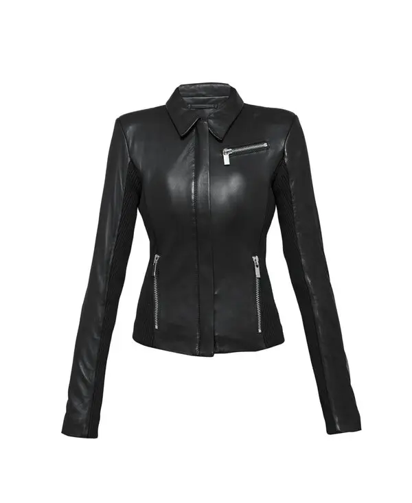 AS By DF Upcycled Fitted Leather Jacket