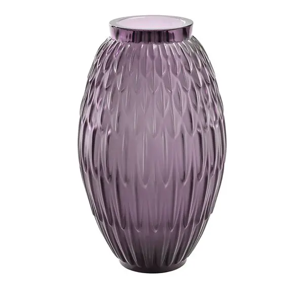 Lalique Plumes Vase - No Color