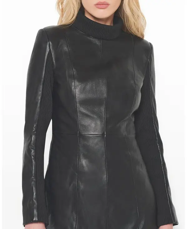 AS By DF The Lbd Upcycled Leather Mini Dress