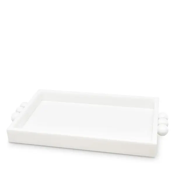 TIZO Lucite Tray With Bubble Handles - White