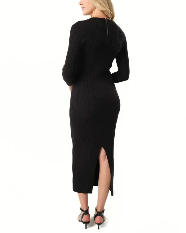 black maternity sweater dress Full Body Ribbed & Nursing Midi XS/S / Copper Maternity wear Women's Spaghetti Strap Backless ss22 rib maternity and nursing Color:Grape
