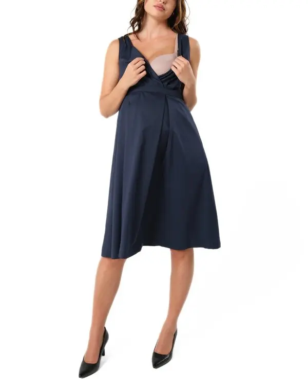 sleeveless empire waist maternity dress Maternity & Nursing Sleeveless Dress in Black or Navy