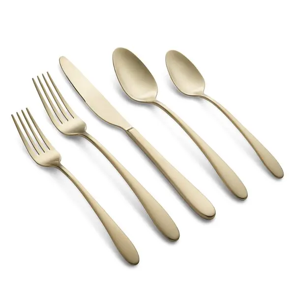CAMBRIDGE Silversmiths Poet Satin 20 Piece Flatware Set - Champagne