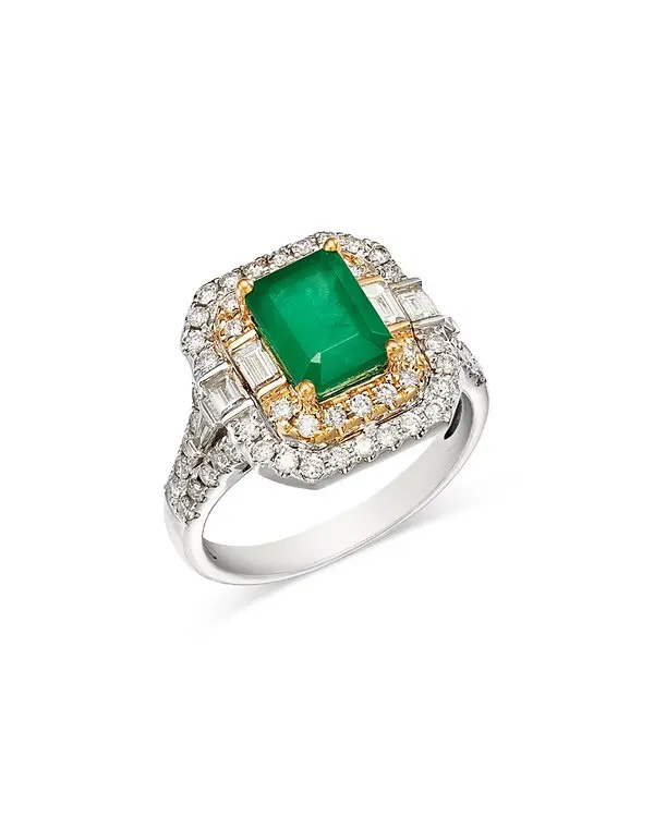 Bloomingdale'S Emerald & Diamond Ring - Green/white