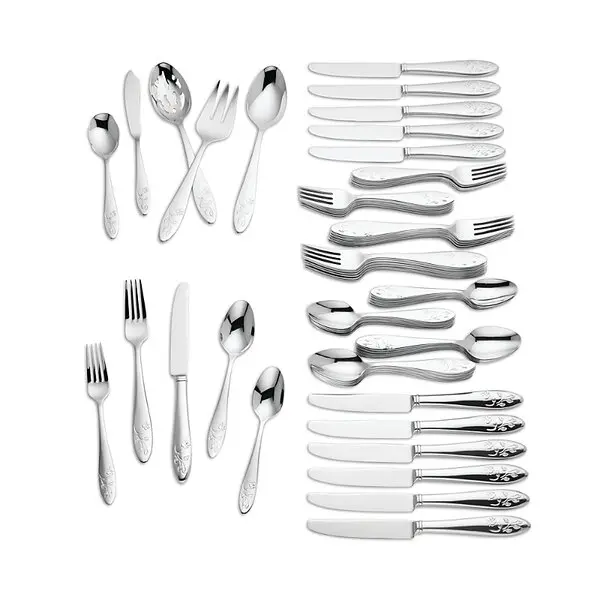 LENOX Butterfly Meadow 65-piece Flatware Set - Metallic