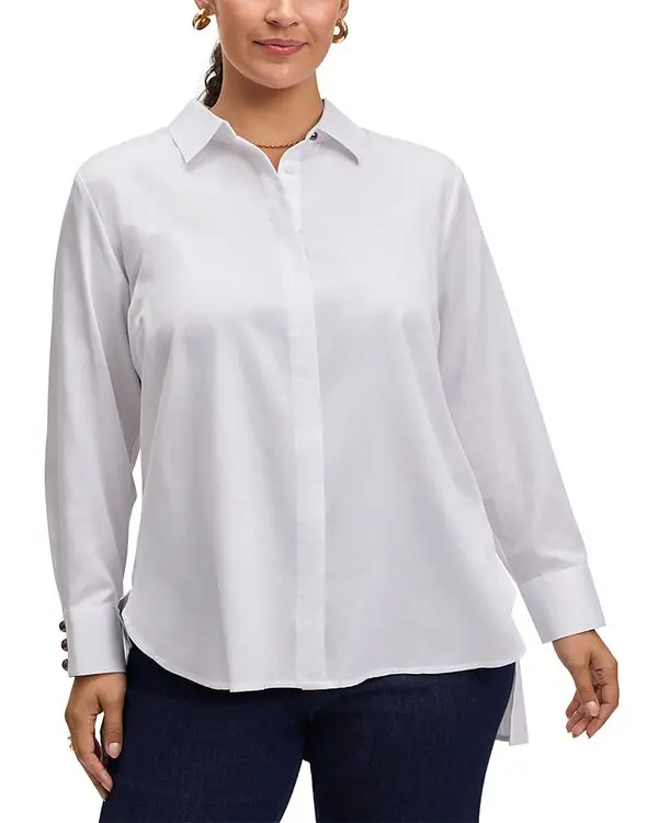 Foxcroft Long Sleeve Matte Shirt - White