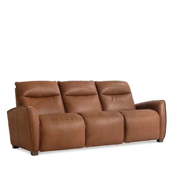 BERNHARDT Soledad Power Motion Leather Sofa - - Leather/ Portobello Finish