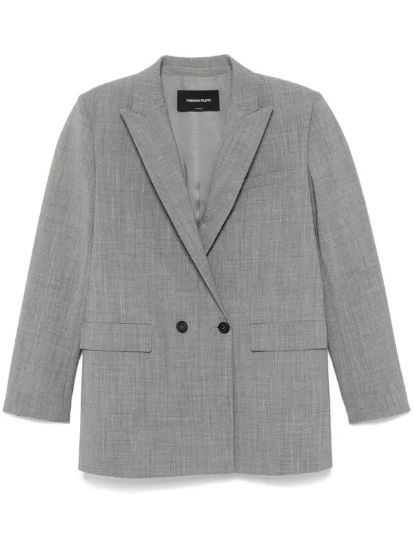 Fabiana Filippi Double-breasted Blazer - Grey