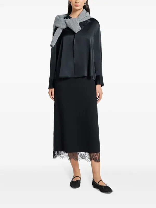 Vince Lace Paneled Skirt