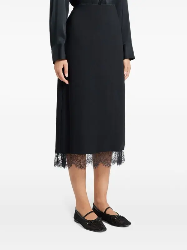 Vince Lace Paneled Skirt