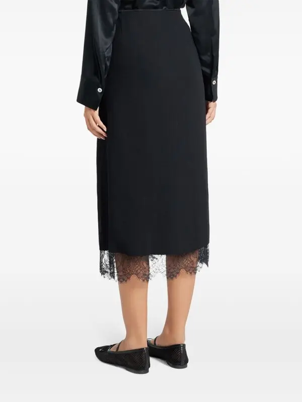 Vince Lace Paneled Skirt