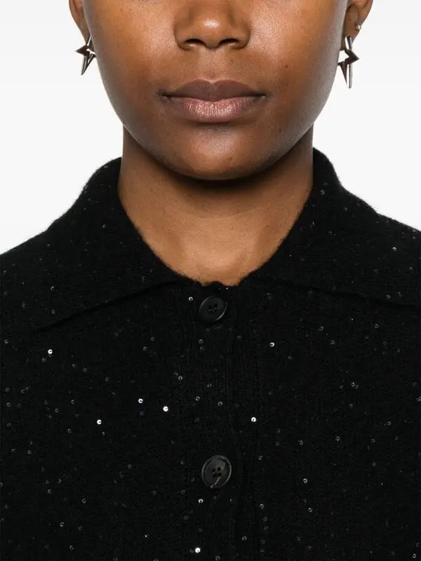 Fabiana Filippi Sequin-embellished Polo Sweater