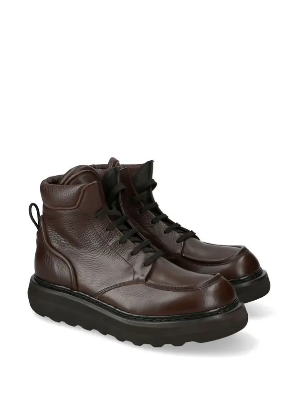 Premiata Leather Lace-up Ankle Boots
