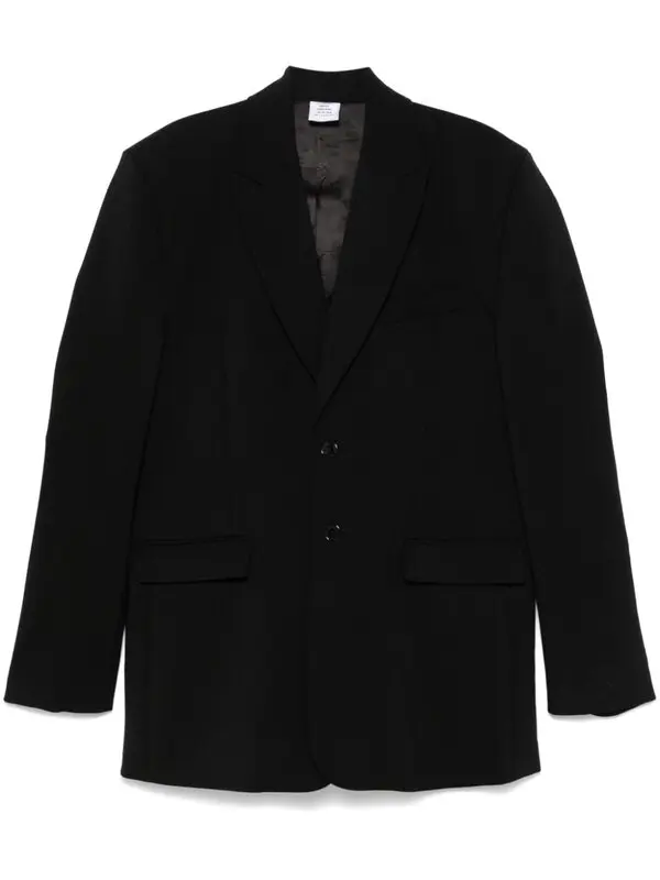 Vetements Logo-embroidered Blazer - Black