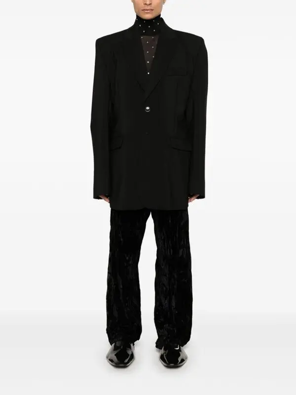 Vetements Logo-embroidered Blazer - Black