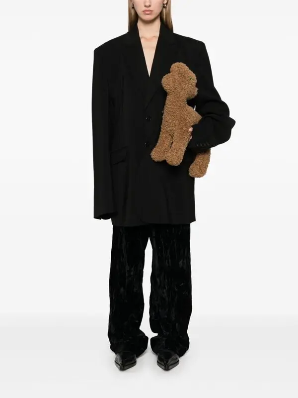 Vetements Logo-embroidered Blazer - Black