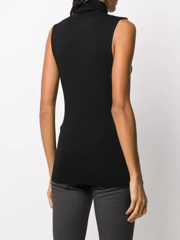 Majestic Filatures Roll-neck Sleeveless Top