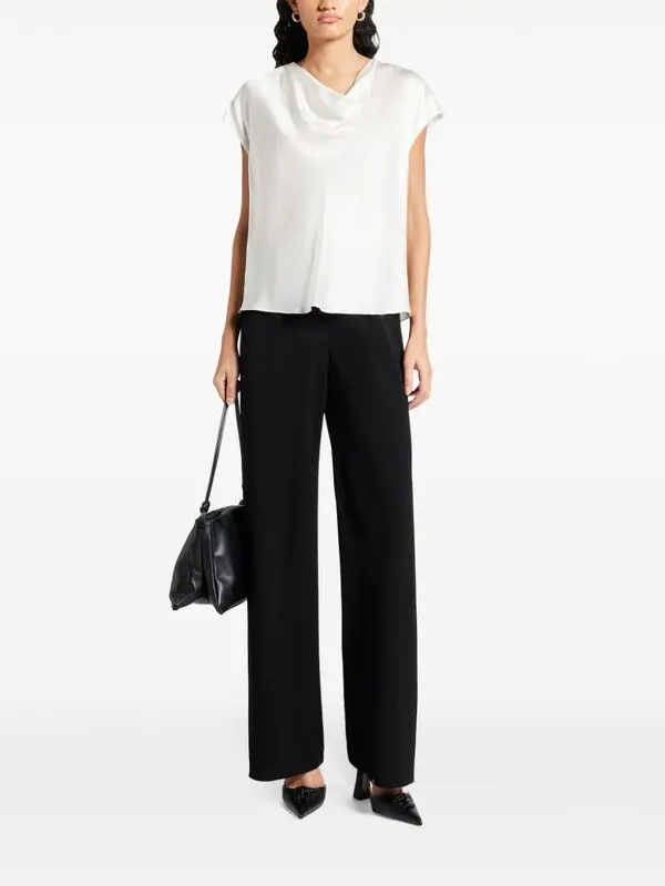 Vince Cowl-neck Silk Blouse - Neutrals