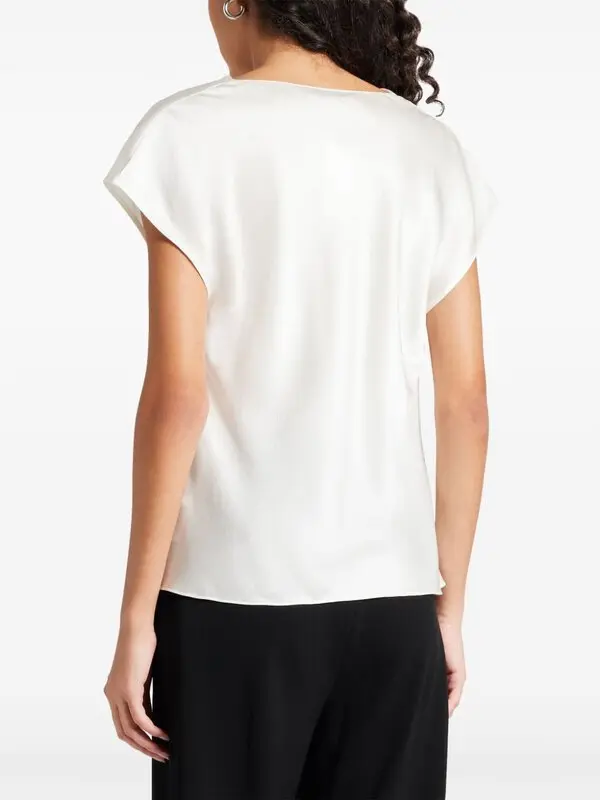 Vince Cowl-neck Silk Blouse - Neutrals
