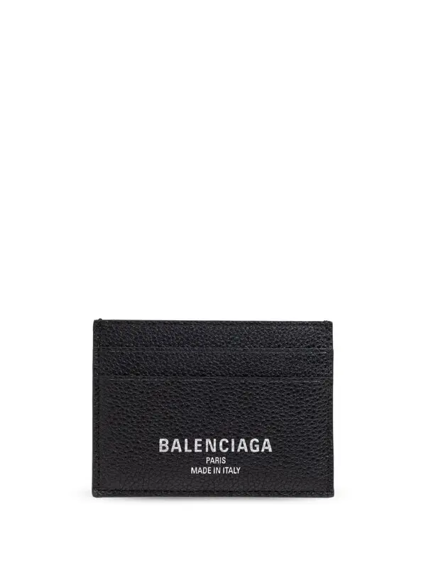 Balenciaga Logo Card Holder - Black