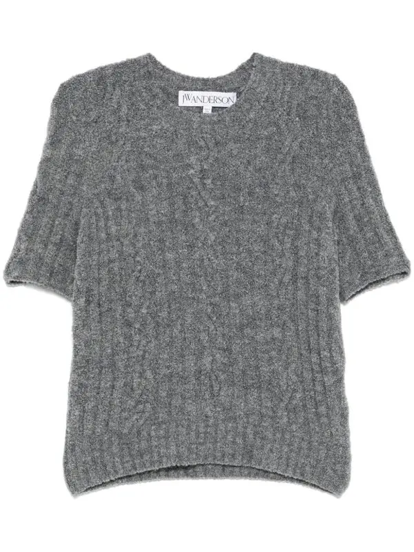JW Anderson Cable-knit Short-sleeve T-shirt