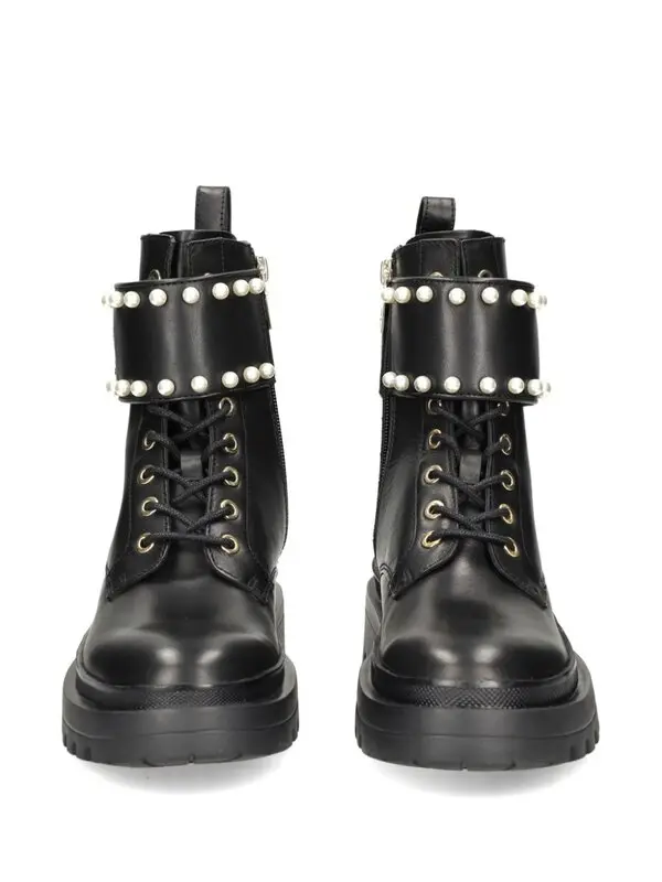 Moschino Faux-pearl Combat Boots