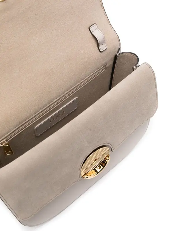 Furla Logo-engraved Crossbody Bag - Neutrals