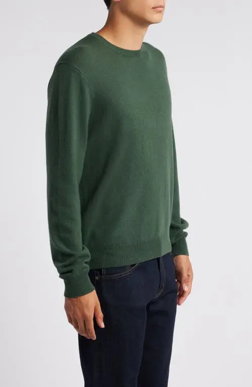 Lorenzo Uomo Merino Wool And Cashmere Crewneck Sweater - Kale