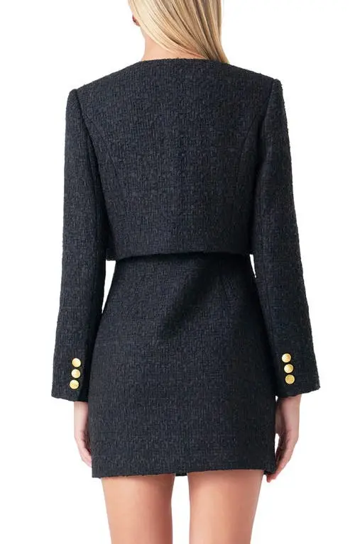 Endless Rose Crop Tweed Jacket
