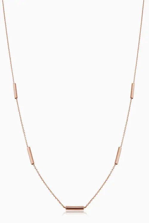 ORADINA 14k Gold Vicenza Choker Necklace - Rose Gold