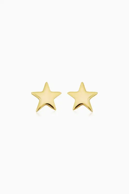 ORADINA 14k Gold Starry Night Stud Earrings - Yellow Gold