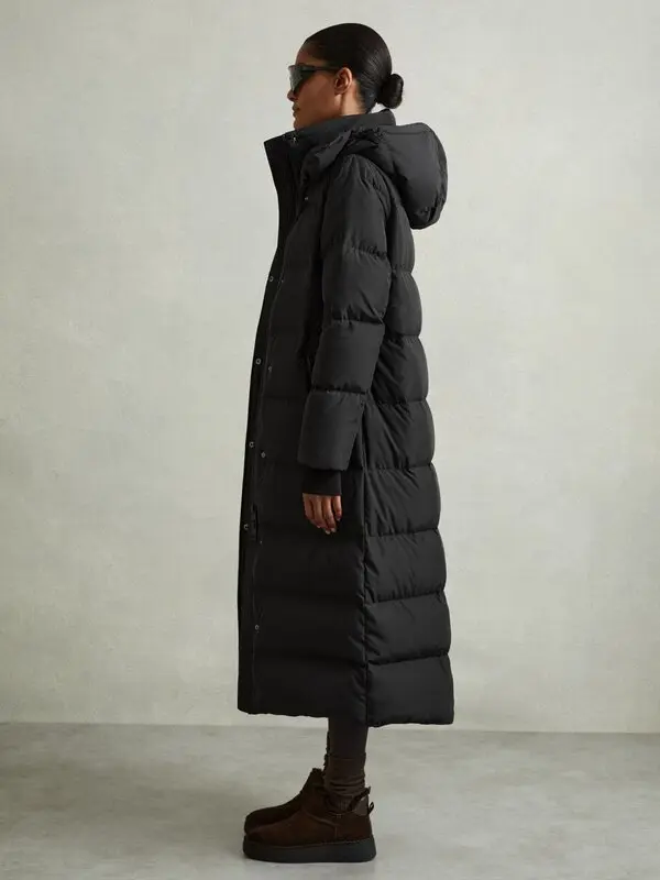 REISS Dalby Longline Hooded Puffer Coat