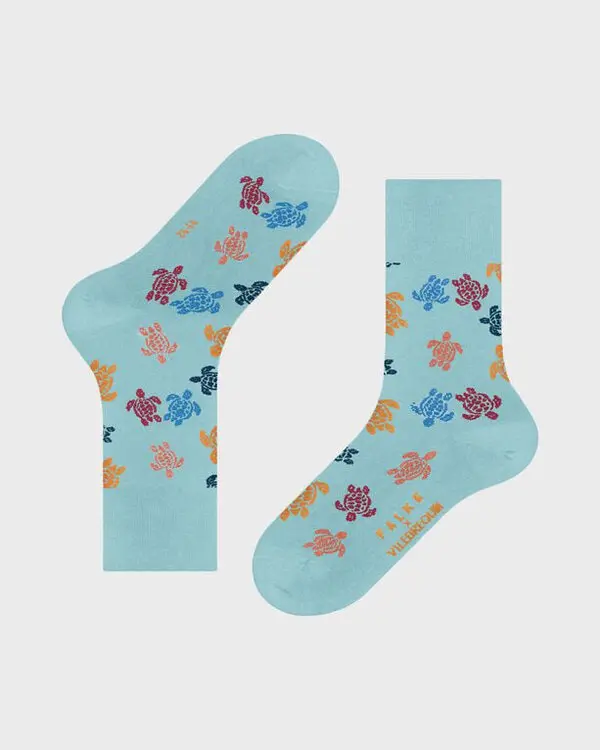 Vilebrequin Socks Rondes Des Tortues Multicolores X Falke Socks Socks4 - Blue