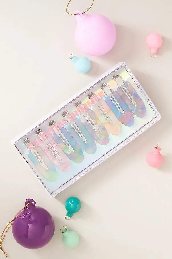 Anthropologie Celestial Shimmer Crease-Free Hair Clips, Set  display picture 3