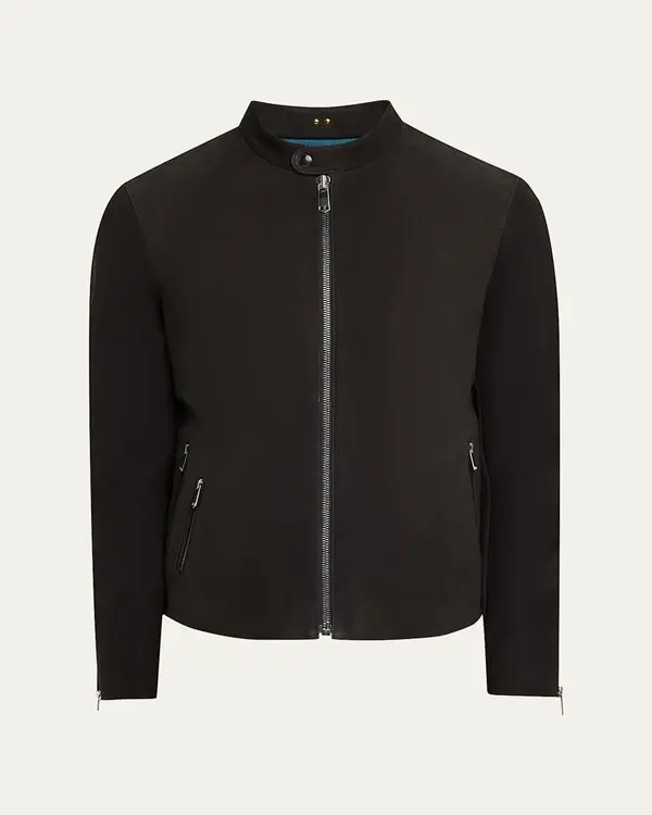 SAVAS Leather Racer Jacket - Black