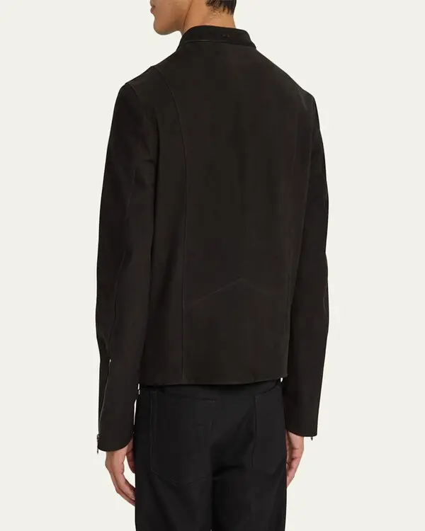 SAVAS Leather Racer Jacket - Black