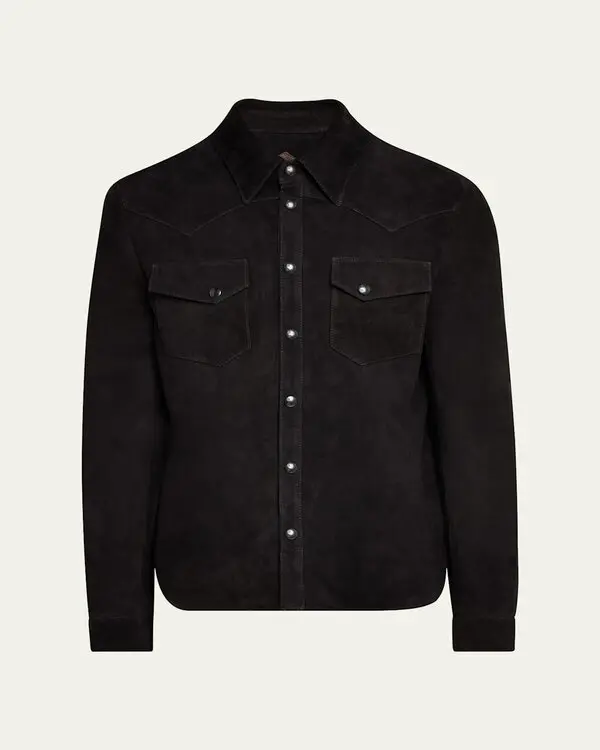 SAVAS Lowry Leather Overshirt - Black