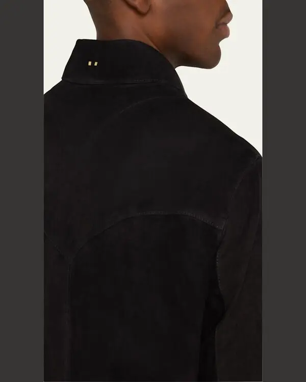 SAVAS Lowry Leather Overshirt - Black